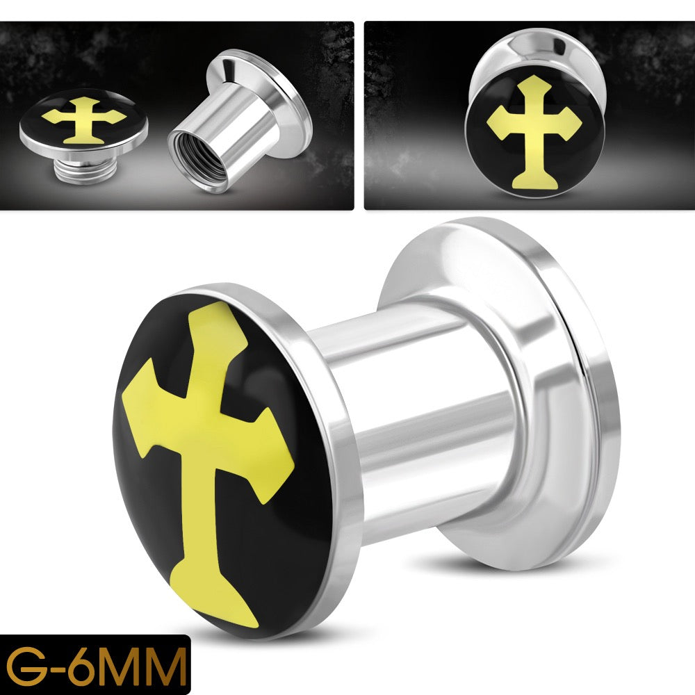 Iron Sigil™ 6mm (2g) Stainless Steel Ear Plugs | SkullJewelry ...