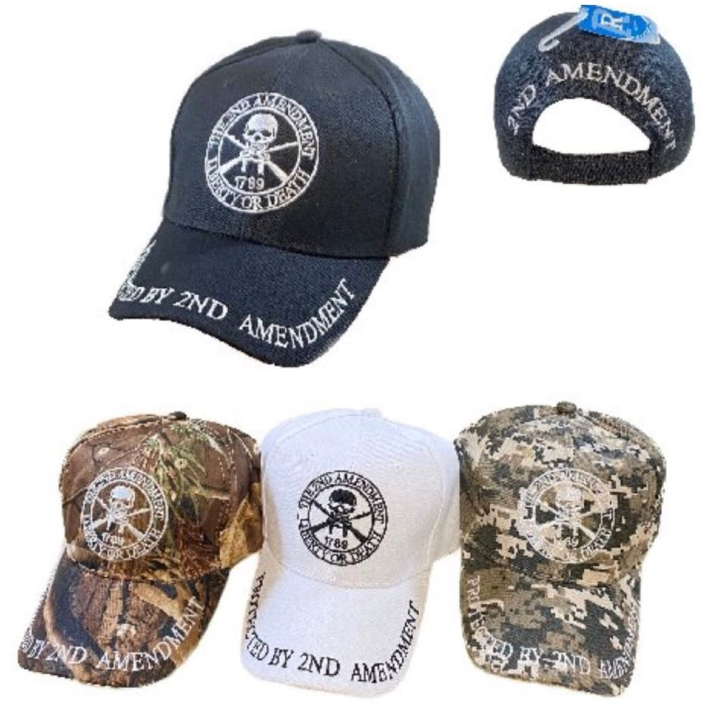 Protected by the 2nd Amendment Hat - Liberty or Death (4 colors ...