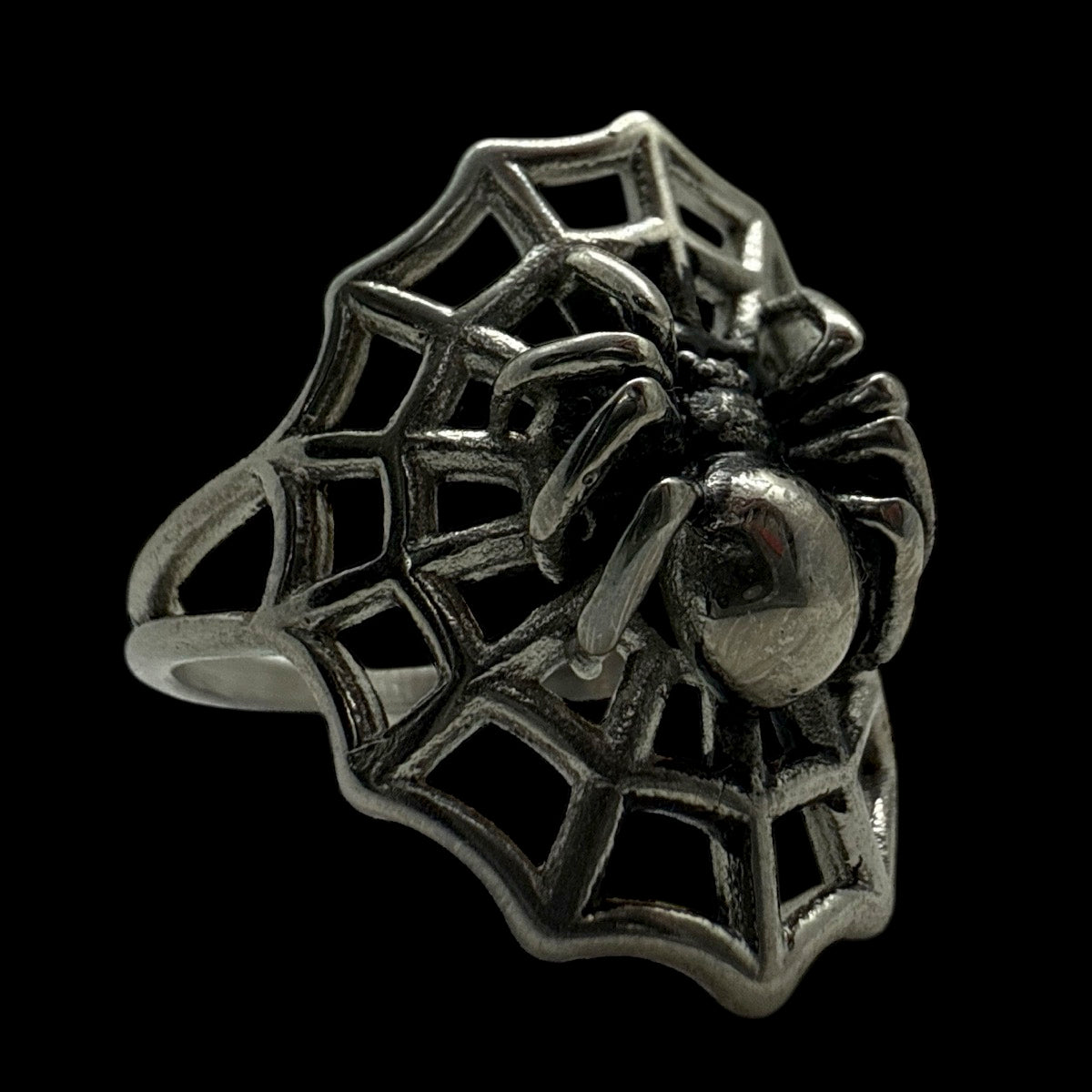 Widow’s Trap™ Spider Web Ring – Gothic Stainless Steel Jewelry ...